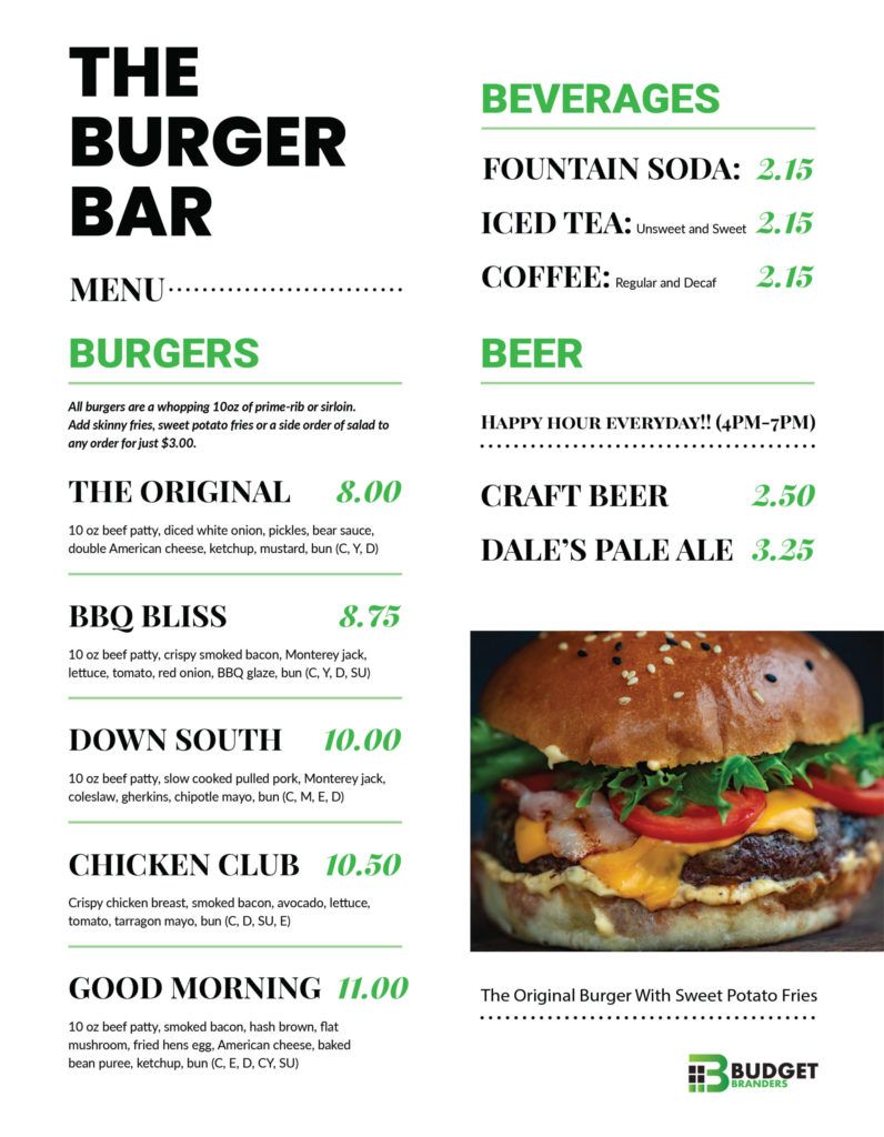 Free Downloadable Templates For Restaurants, Bars, & Coffee Shops ...