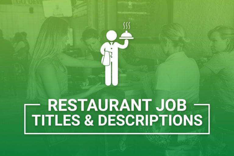 Restaurant Job Titles & Descriptions (Full Positions List)